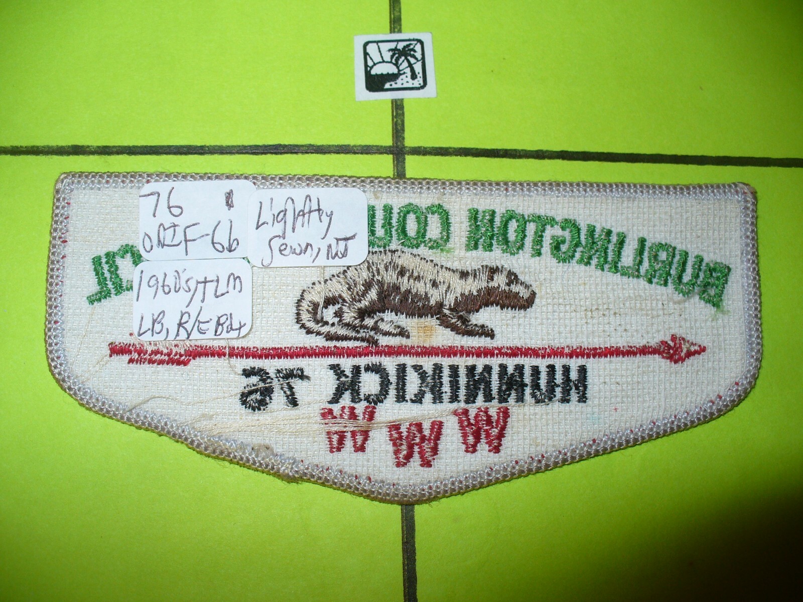 OA Hunnikick Lodge 76,F6b, 1960s Otter Twill Flap,8,37,77,107,411, New ...