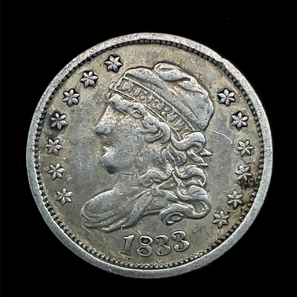 1833 Capped Bust Half Dime 5c XF/AU 90% Silver US Type Coin | eBay