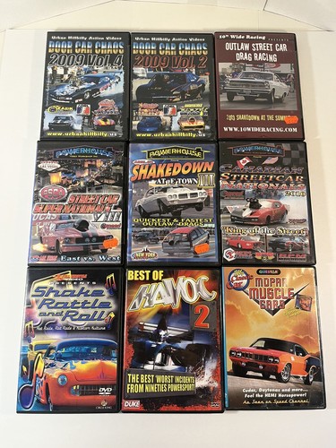 RARE DVD Lot Outlaw Street Car Drag Racing Powerhouse Urban Hillbilly ...