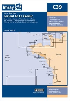 Imray Chart C39: Lorient to Le Croisic by Imray Folded Book | eBay