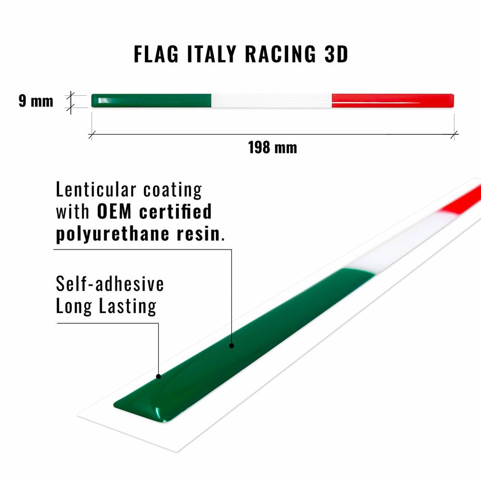 3D Tricolor Italy Adhesive Strip For Motorcycle | eBay