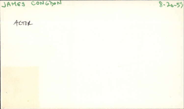 James Congdon Actor 4D Man Signed 3" x 5" Index Card | eBay