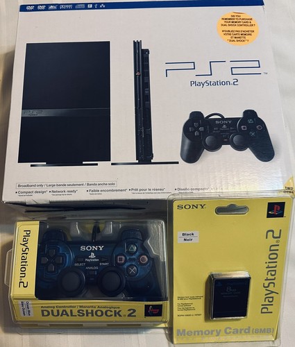 Sony PlayStation 2 PS2 Slim Black Console SCPH-90001 Brand New Sealed ...