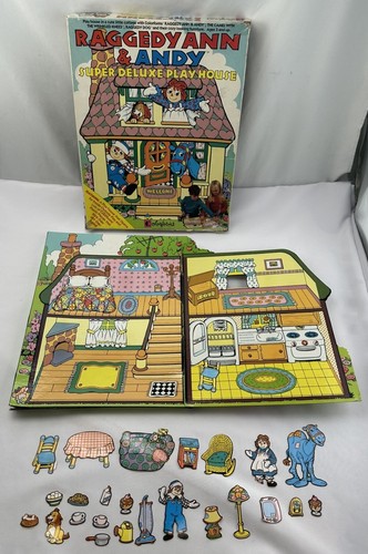 1988 Raggedy Ann & Andy Colorforms Super Deluxe Play House in Very Good ...