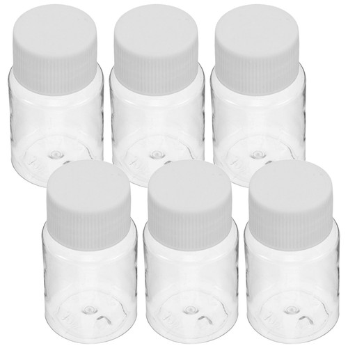 6 Pcs Plastic Medicine Bottle Travel Vials Bottles with Caps Empty | eBay