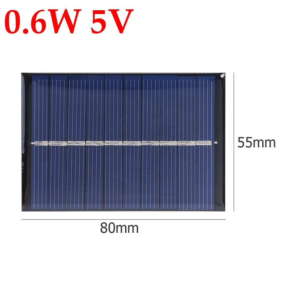 Solar Panel 3W 5V Micro Solar Board Portable Fast Charger Polysilicon ...