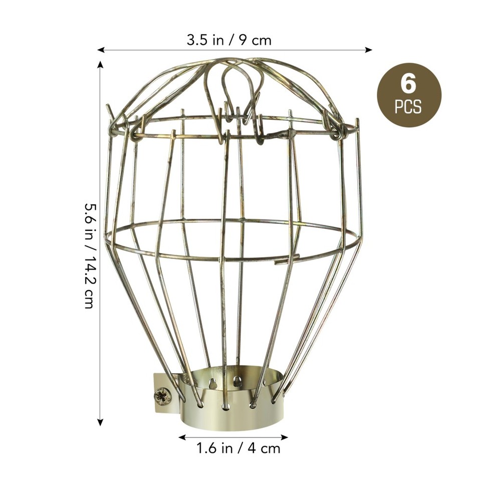 Set of 2 Hanging Light Shade Covers for Fixtures Bulb Guard Lamp Cage ...