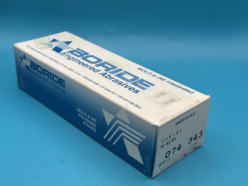 Boride 1/4" x 1" x 6" Ruby Knife Sharpening Stones 80gr 074343 New (Box ...
