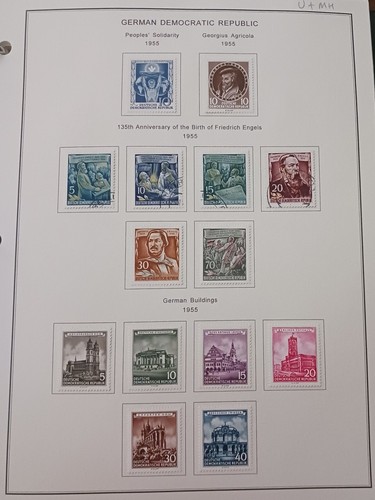 GERMANY - DDR - 1955 - LOT OF STAMPS ON ALBUM PAGE- USED & MH | eBay