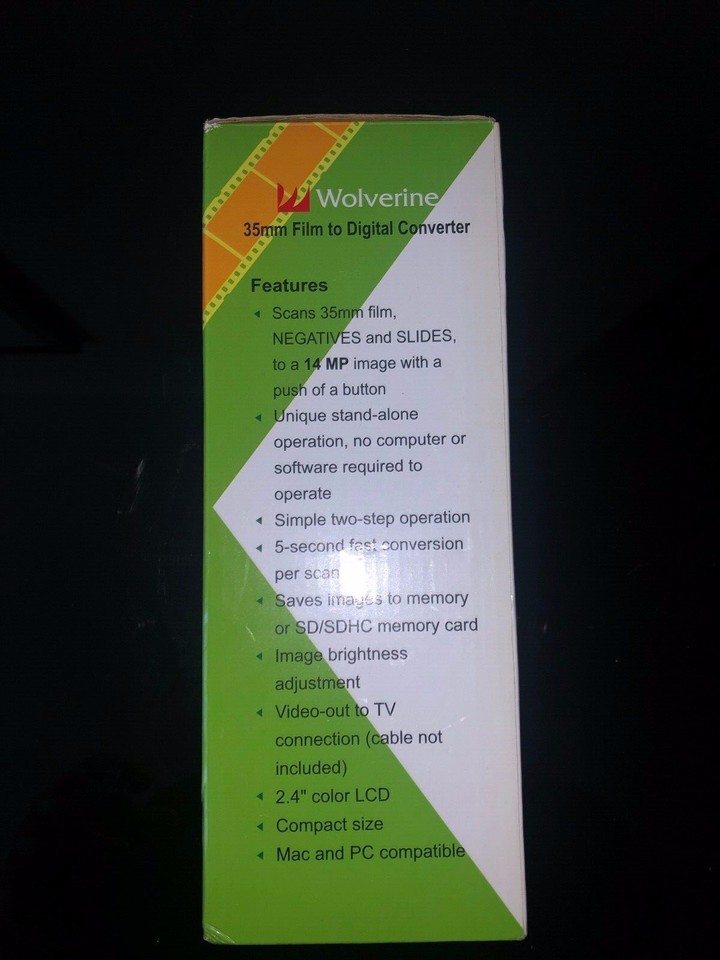 Wolverine 35mm Film to Digital Converter (14MP-GREEN) 2.4" COLOR LCD | eBay