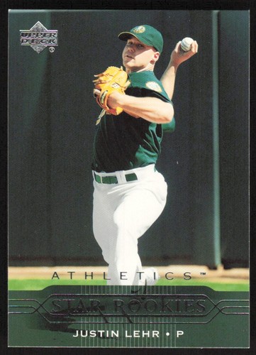 2005 Upper Deck Star Rookies Justin Lehr #222 Oakland Athletics | eBay