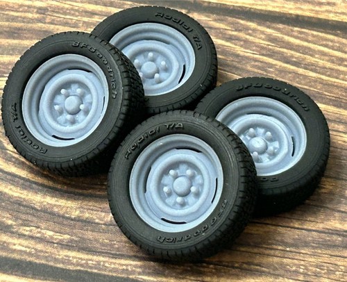 1/24 Scale: 17-inch “OEM Steel” Wheels/tires for Model Car.Resin; 1/25 ...