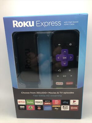 Roku Express HD Streaming Media Player - 3700R NEW sealed 829610001227 ...
