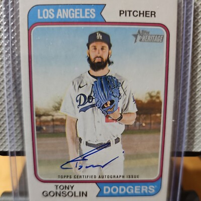 2023 Topps Heritage High Number Tony Gonsolin Auto #ROA-TG LA Dodgers ...