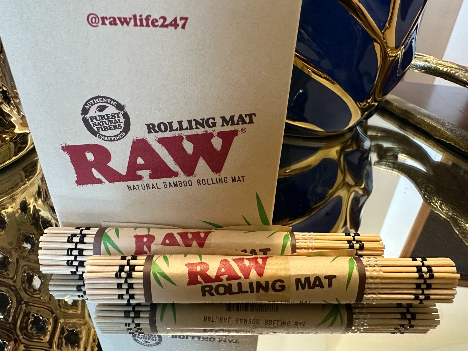 RAW Bamboo Rolling Mat Natural Cigarette Rolling Tray/Mat 2 Count | eBay