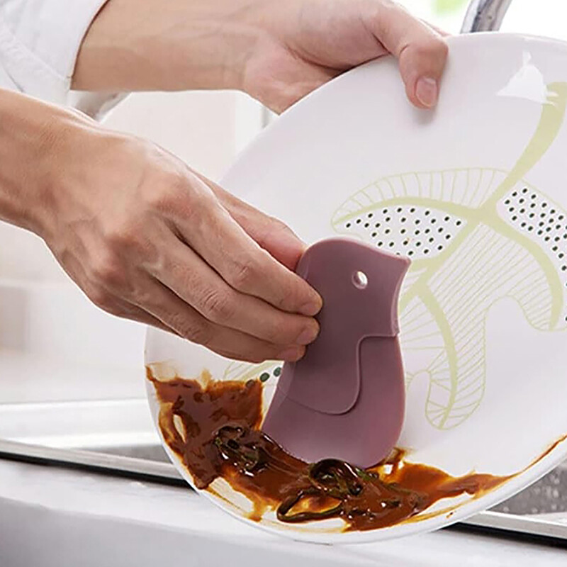 Baking Scraper Soft Animal Shape Household Oil Dish Plate Cleaning ...