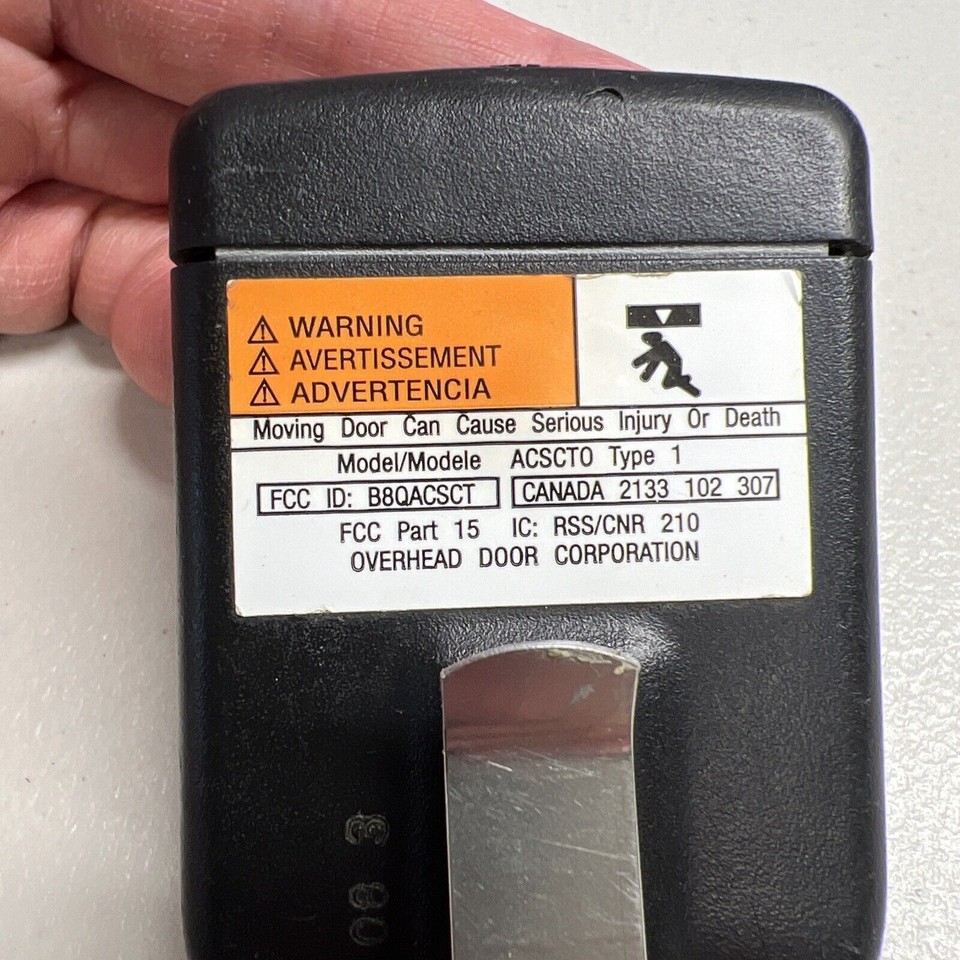 3D Printed Button Replacement for Overhead Garage Door ACSCTO Type 1 No ...