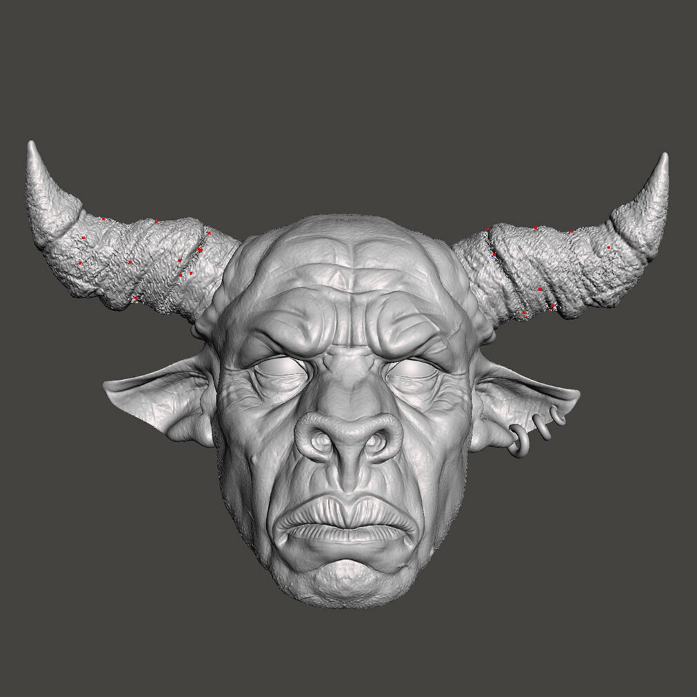 Demon / Minotaur v1 custom head for 4" 6" 7" 12" action figures | eBay