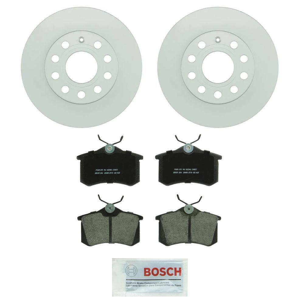 Bosch 2 Rear Solid Rotors 260mm & Ceramic Disc Brake Pads Kit For A4 ...