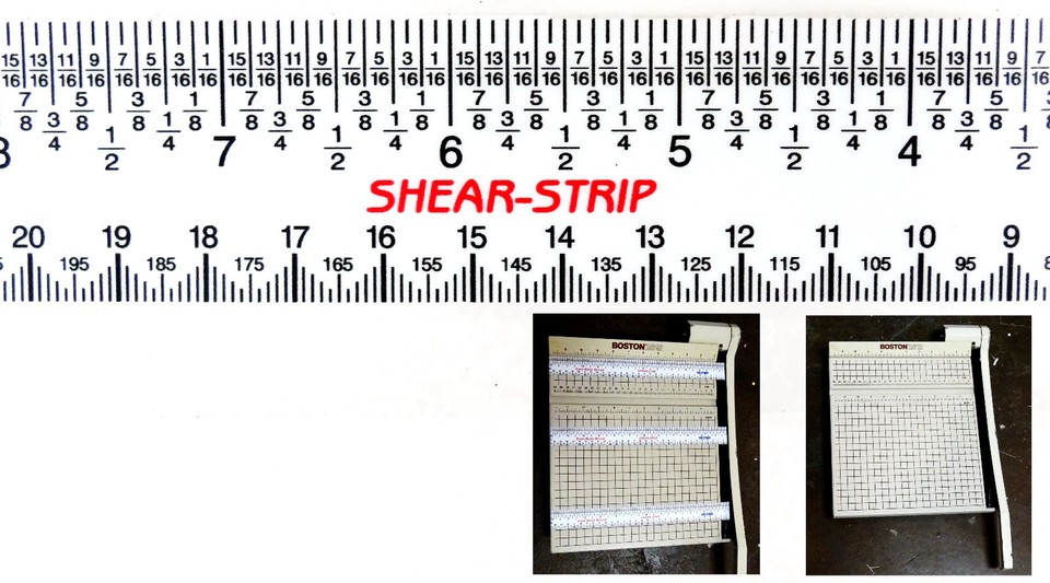 GLR ShearStrip Adhesive Ruler Sticker Stick On Paper Cutter Guillotine ...
