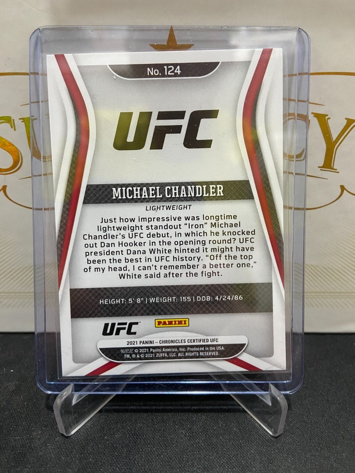 2020-21 Panini Chronicles UFC Certified MICHAEL CHANDLER Tmall RC 34/88 ...