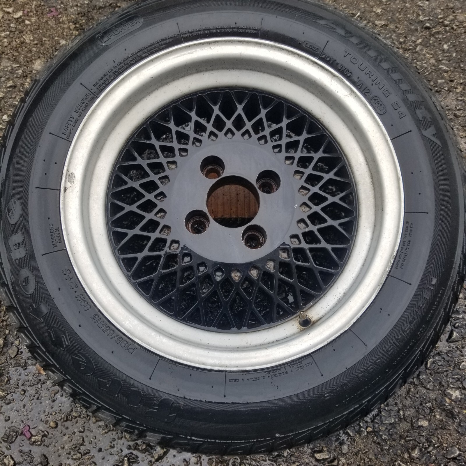 15 VINTAGE WHEELS RIMS ALLOY MAG AMERICAN RACING MESH AR192 92 BLACK ...