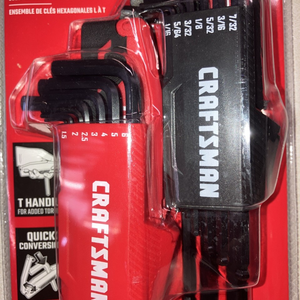 CRAFTSMAN 20 Pieces Model # CMHT26020 L to T Hex Key Set Brand New ...