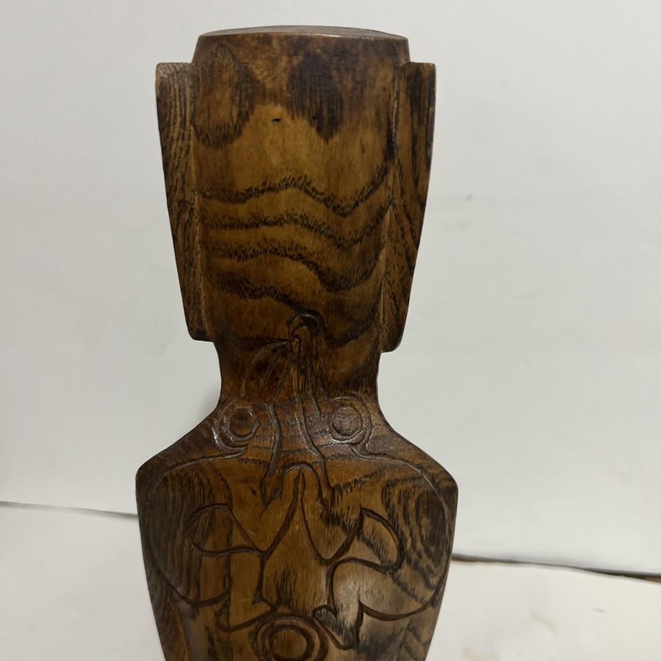 Vintage Hand Carved Wood Moai Rapa Nui Figure Easter Island Ancestor ...