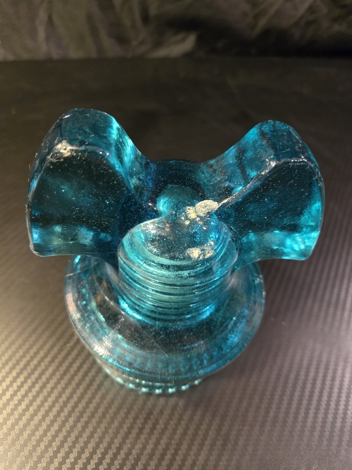 Hemingway- 60 Mickey Mouse Ears Glass Insulator. Blue | eBay