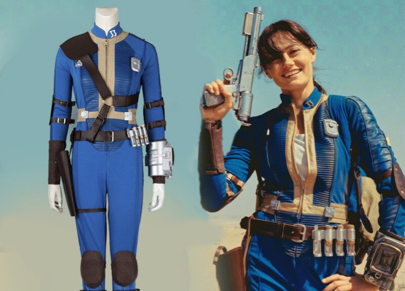 2024 Fallout Season1 Women Blue Cosplay Outfit Jumpsuit Costume Suit ...