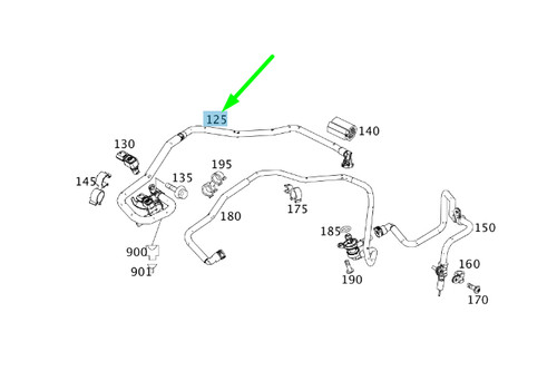 NEW MERCEDES-BENZ GLA X156 ENGINE BREATHING PURGE LINE A1330106900 ...