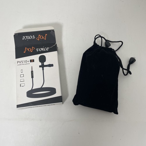 Pop Voice Lavalier Microphone Professional-Grade Wearable, Black PV510 ...