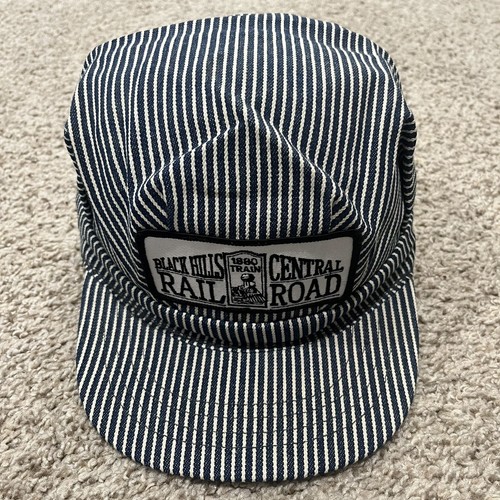 Train Conductor Hat Cap Fitted 7 1/4 Black Hills Central Railroad USA ...