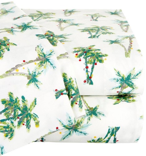 Palm Trees and Christmas Lights 4 Piece Double Bed Full Sheet Set NEW ...