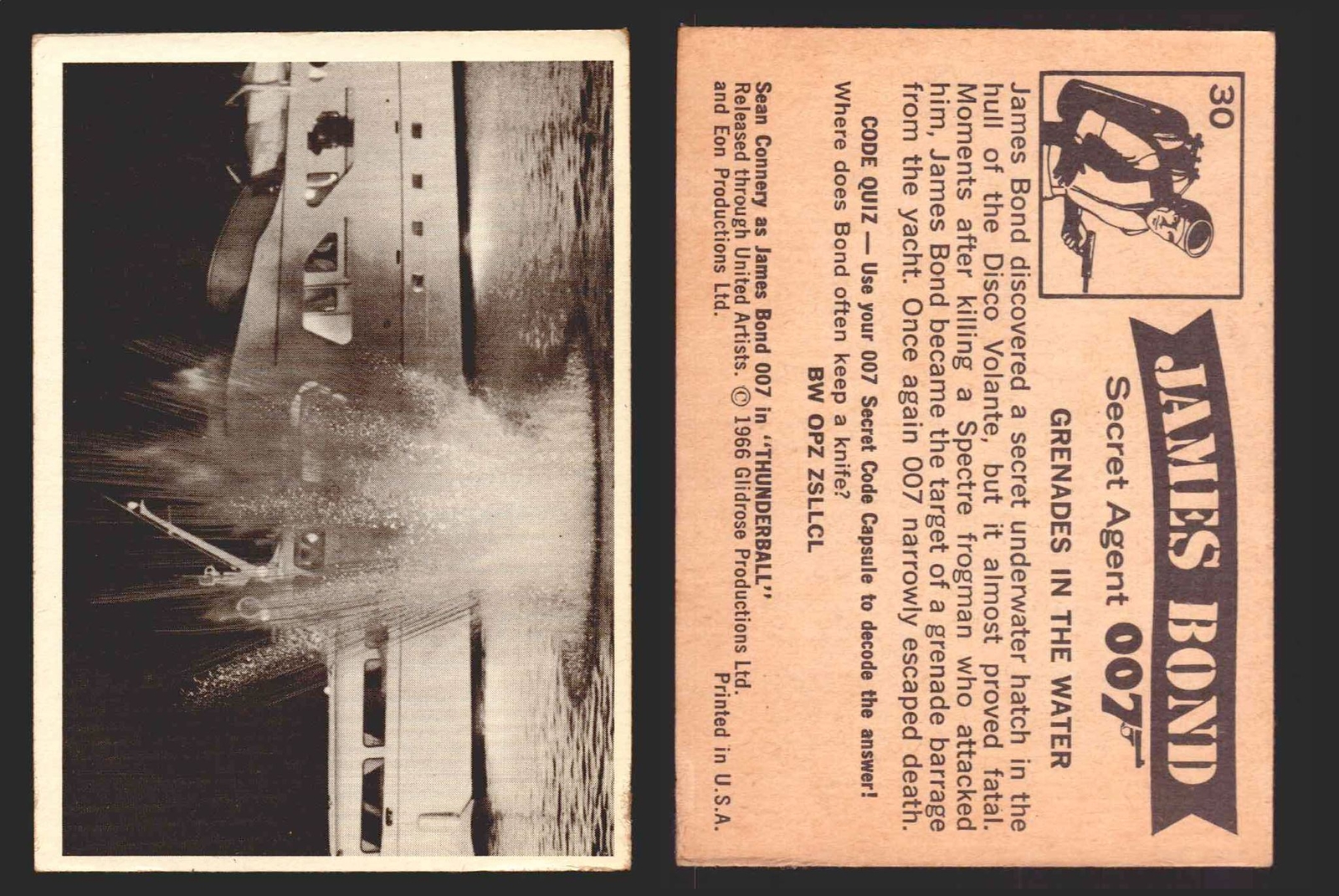 1966 James Bond 007 Thunderball Vintage Trading Cards You Pick Singles ...