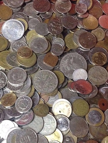 5 lbs of WORLDWIDE FOREIGN COINS, mixed bulk lots FROM Many Countries ...
