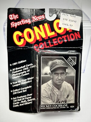 1991 The Sporting News Conlon Collection 30 Baseball Cards SEALED | eBay