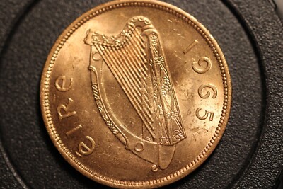 Coin Ireland Republic Bronze 1965 Penny BU- Red KM11 | eBay