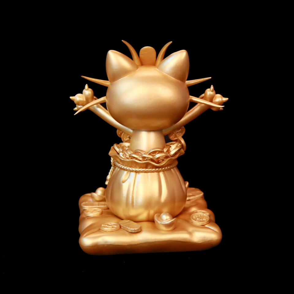 Meowth Wealth Pokemon Figure Statue Anime Gold Red Team Rocket Gift ...