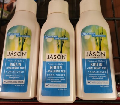 3 Jason Biotin Hyaluronic Acid Conditioner 16 fl oz Each New ...