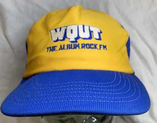 Wqut Radio Station The Album Rock Fm Vintage Blue/Yellow SnapBack ...