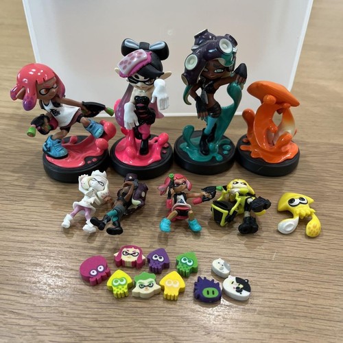 Splatoon Amiibo Set of 4 with Bonus Figures Marina Callie Inkling Girl ...