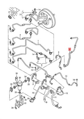 Genuine AUDI Q7 4LB Vacuum Pipe 4L0611931D | eBay