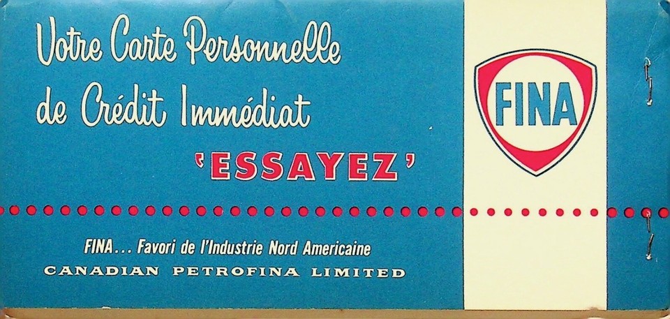 1959 FINA GET ACQUAINTED INSTANT CREDIT CARD BOOKLET - E10-A | eBay UK