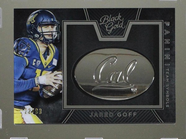 2016 Panini Black Gold Collegiate - Team Symbols White Gold #29 Jared ...