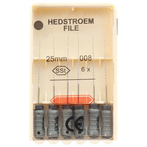 10 Packs Dental HEDSTROEM H-FILES 25mm 008 Endodontic Root Canal Hand ...