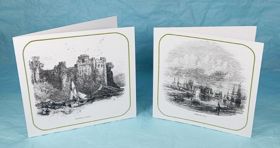 PEMBROKE CASTLE + DOCK, 19th Century Views - GREETINGS CARDS - Welsh ...