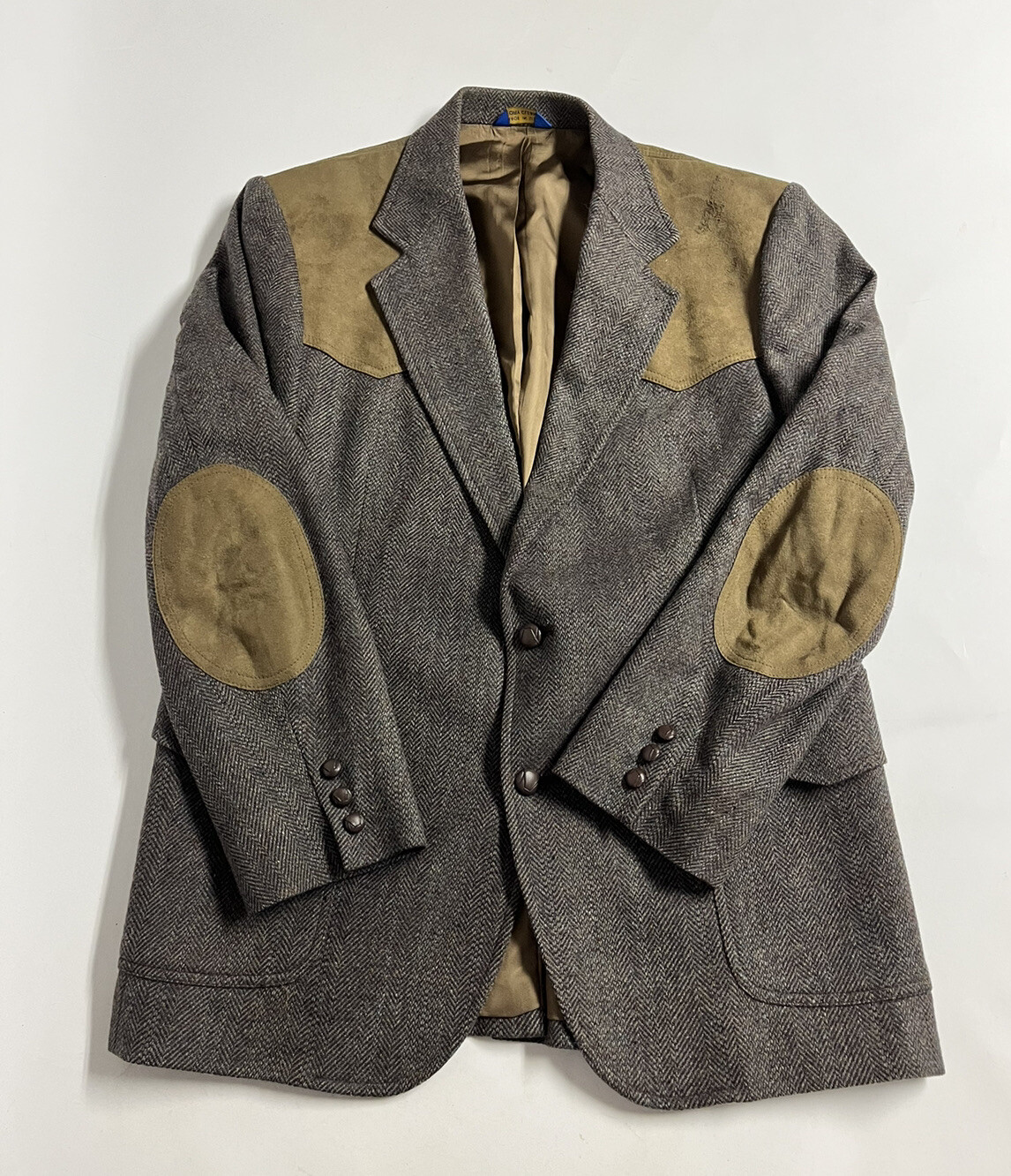 Vintage Pendleton Wool Tweed Suede Leather Blazer Jac… - Gem