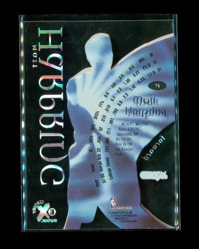 1998-99 SKYBOX EX CENTURY See Thru Holo Basketball Card #76 MATT ...