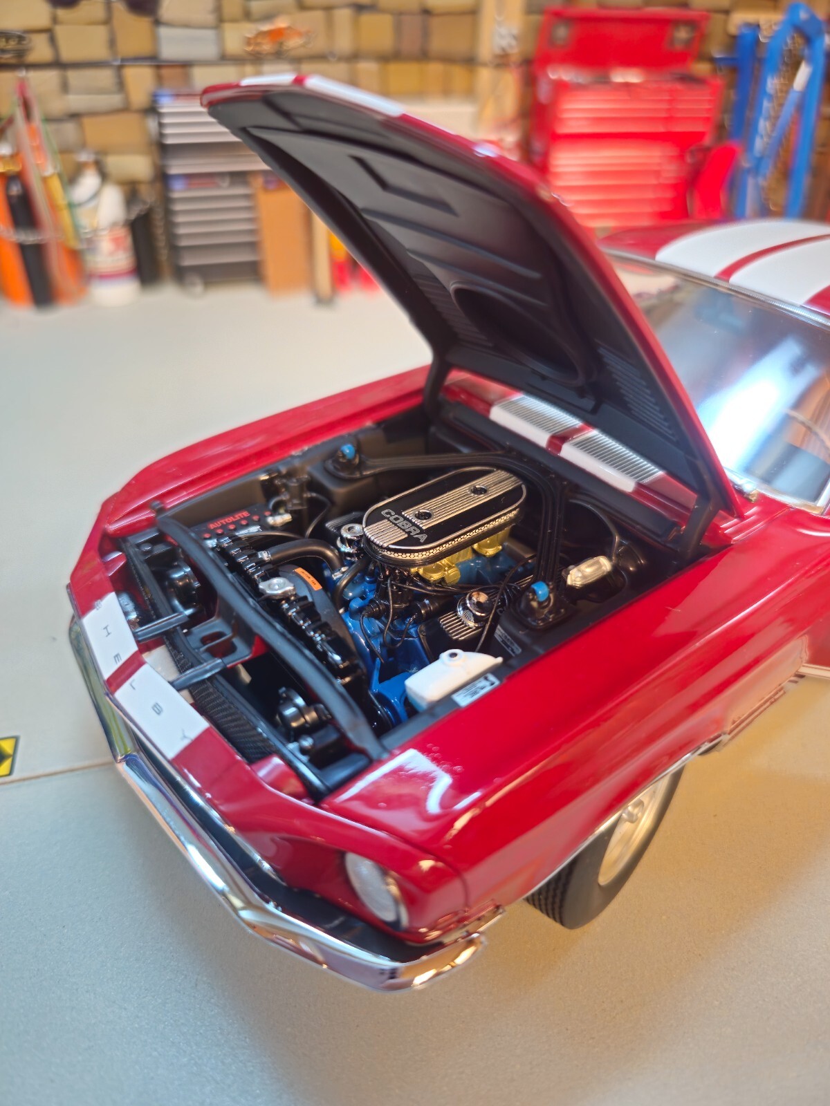 1/18 Diecast Exact Detail Replicas 1968 Red & White Shelby G.T. 500 LE ...